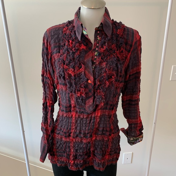 Georg Roth | Tops | Georg Roth Los Angeles Cowgirl Western Shirt M Red ...